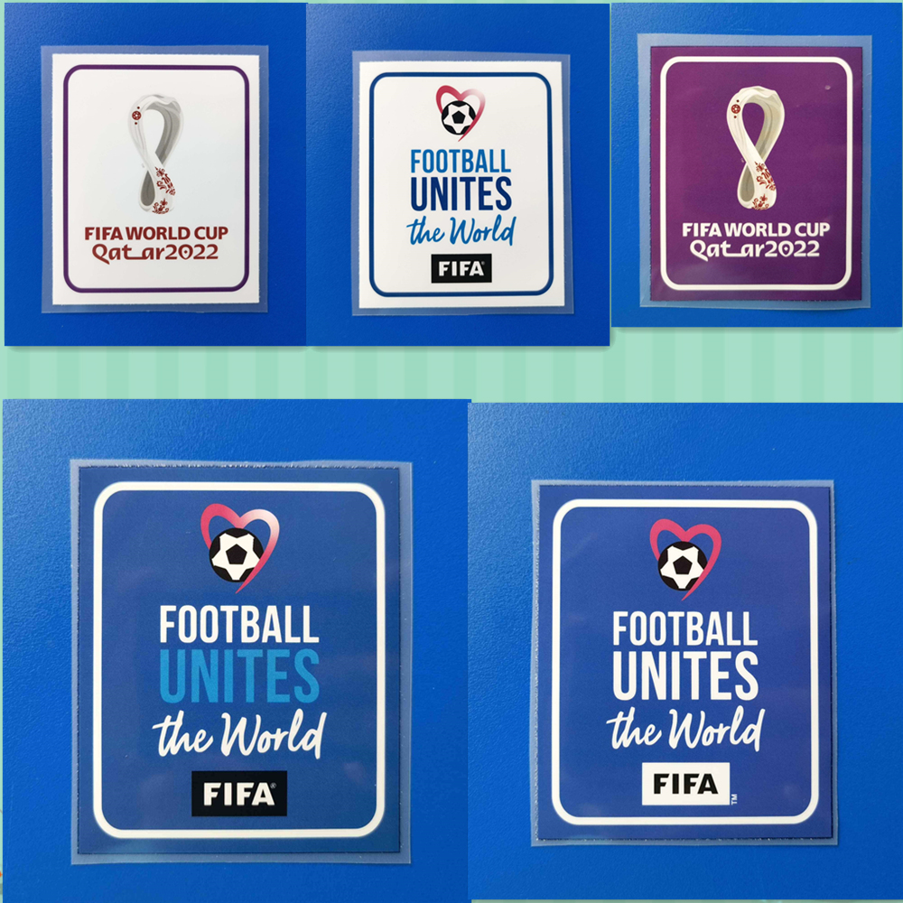 2022 World Cup Patch Heat Transfer Soccer Badge Plastic material ...