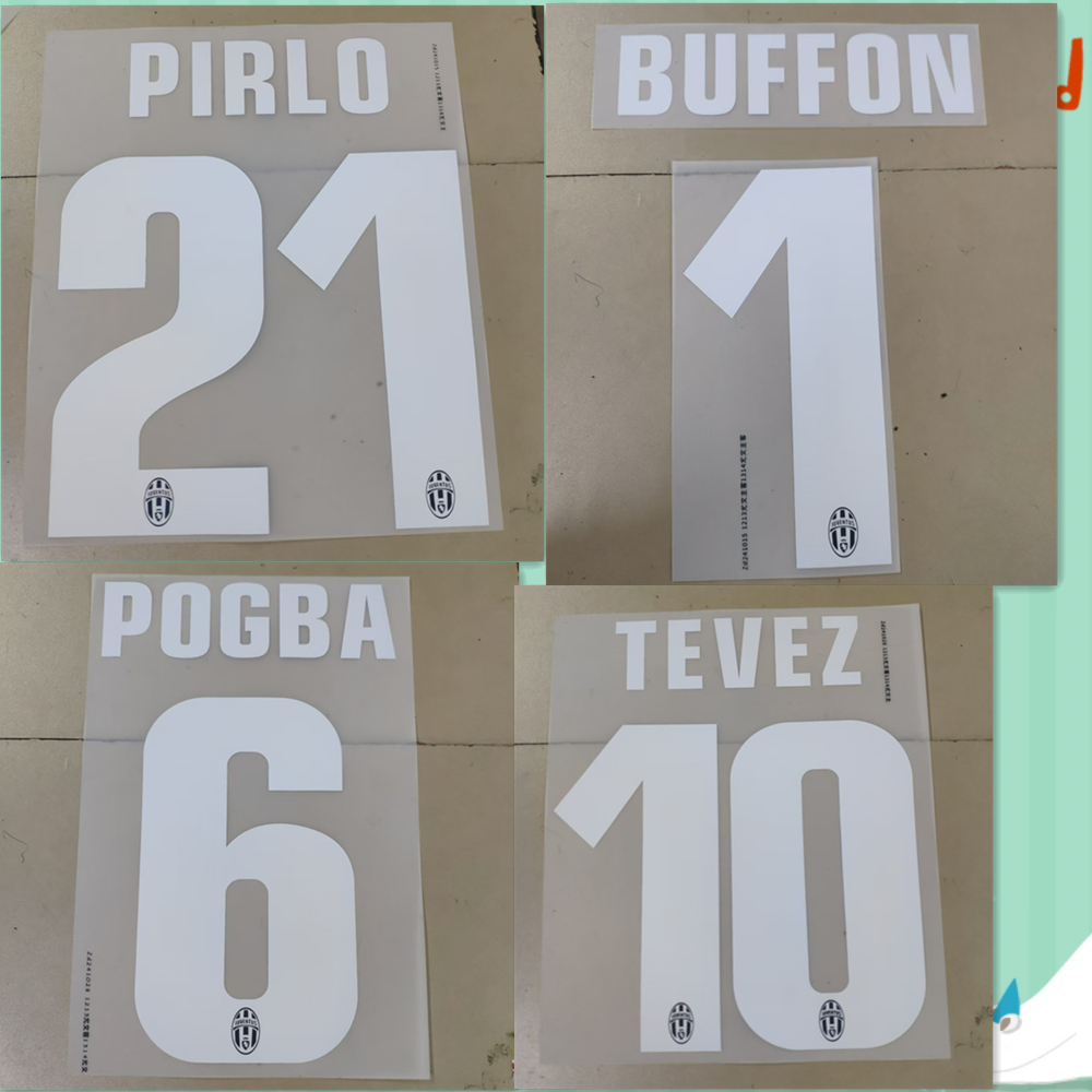 JUVENTUS 2013-14 AWAY Pogba PIRLO BUFFIN MARCHISIO soccer number ...
