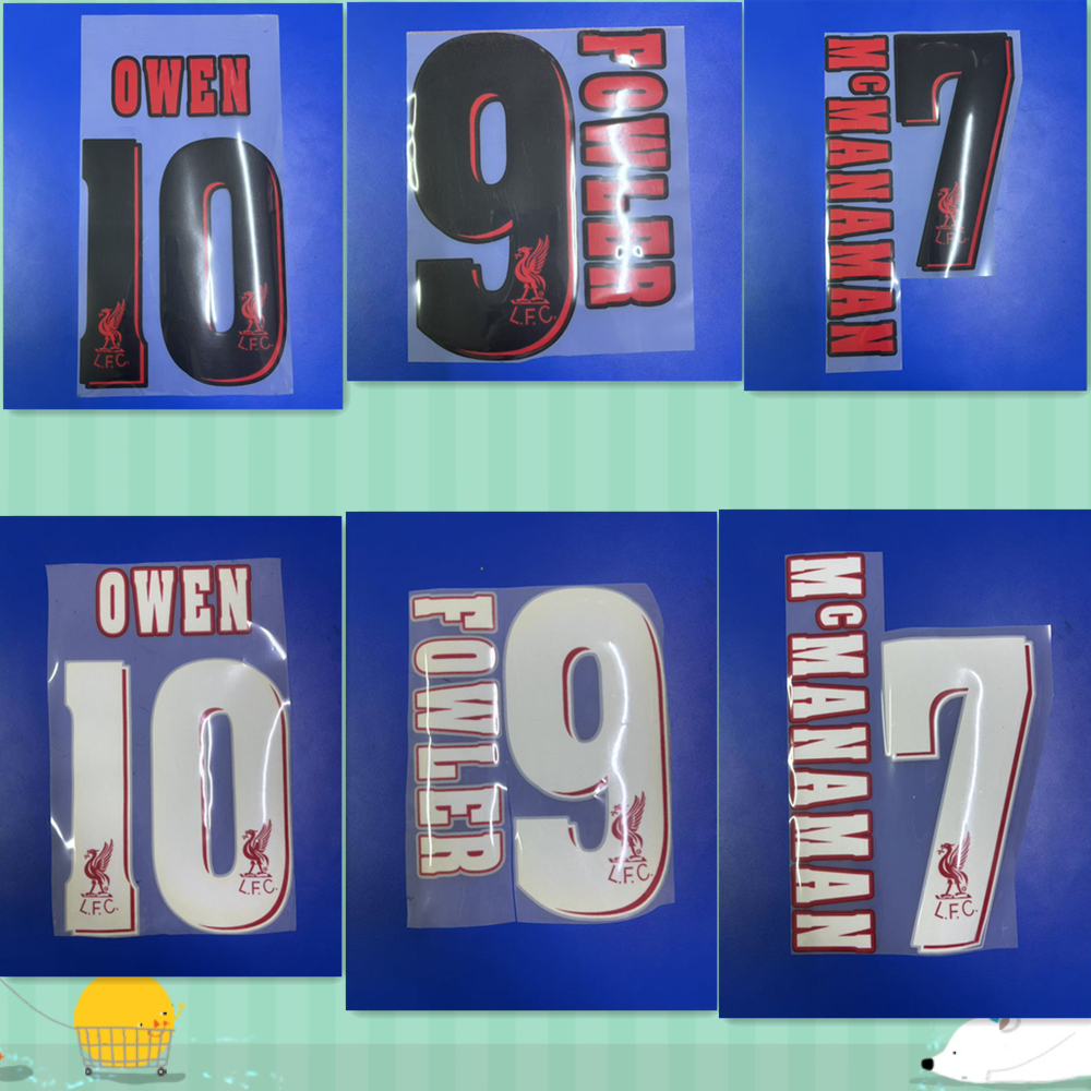 Velvet material Liverpool Retro 1996 1997 football McMANAMAN OWEN ...